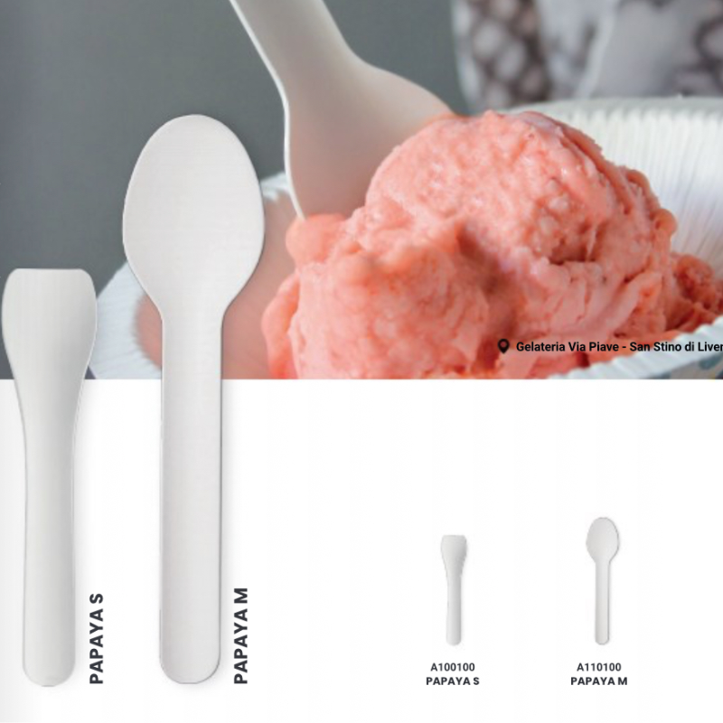 Eco Spoons Box – Ice Cream Paper 9.5cm – Stella Ice Cream